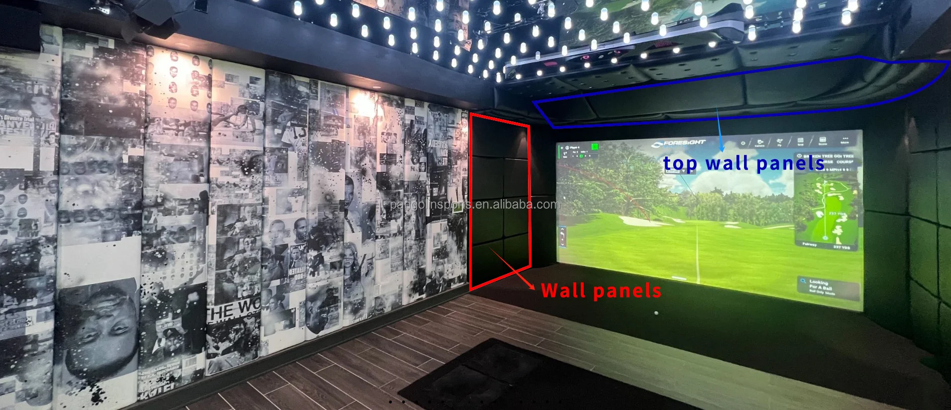 Versatile Golf Wall Panels Padding Set Interlocking Water-Resistant ...