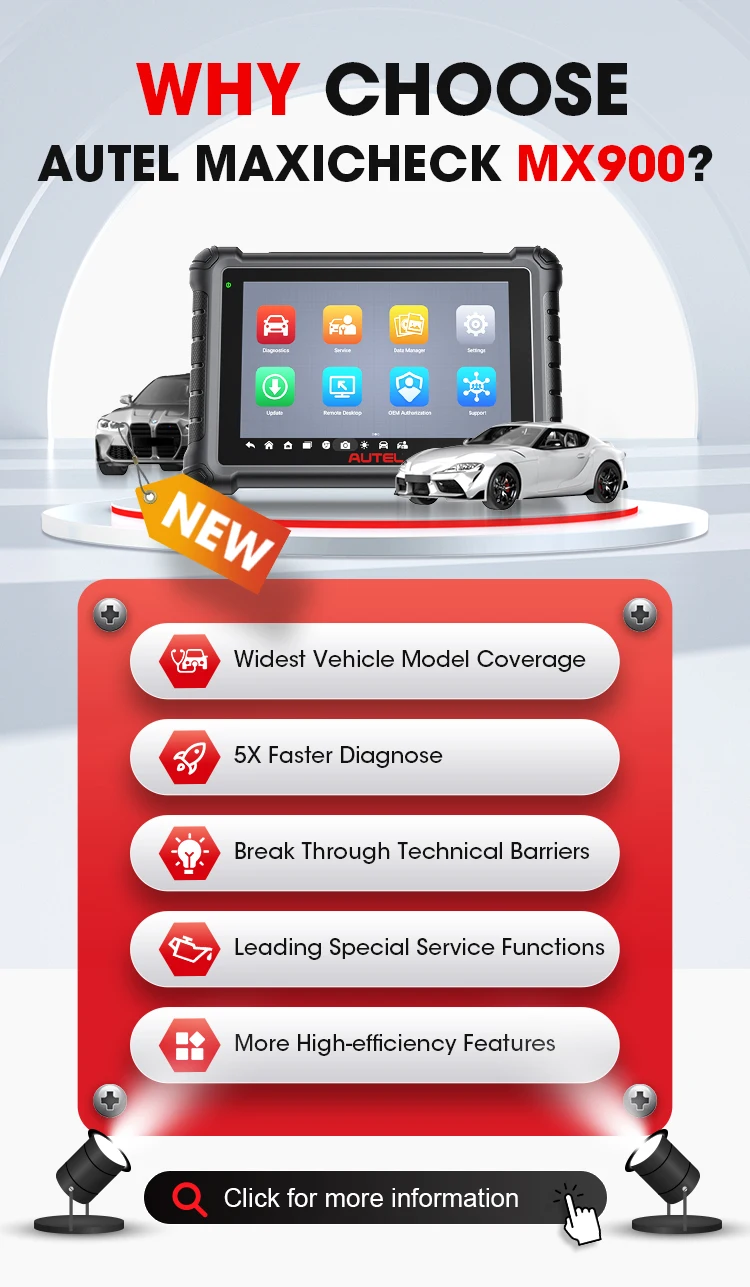 Autel MaxiCheck MX900 OBD2 Powerful Service All System Advanced Functions Equipped with DOIP CAN ...