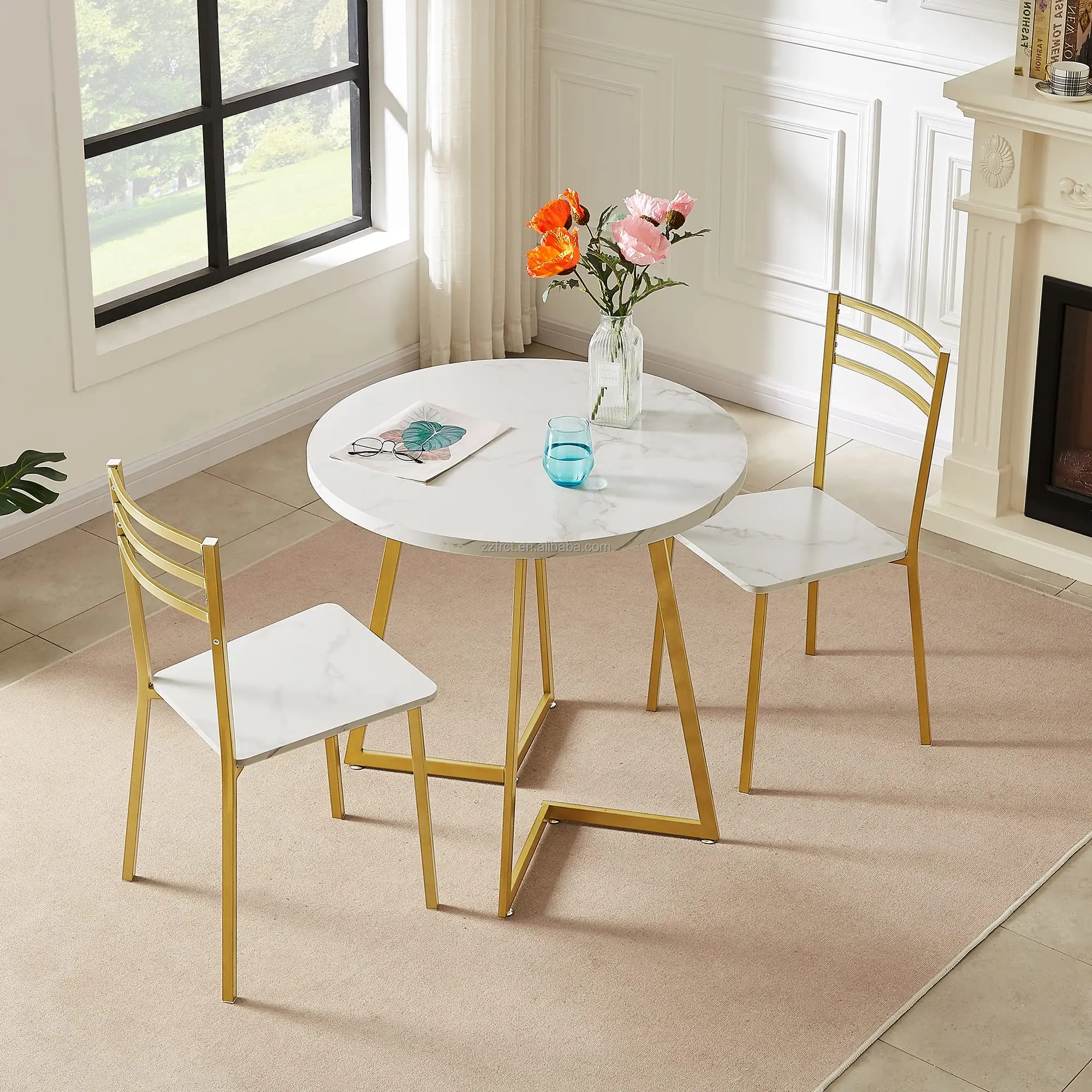Small Round Dining Table Set for 2 - Stylish & Space-saving