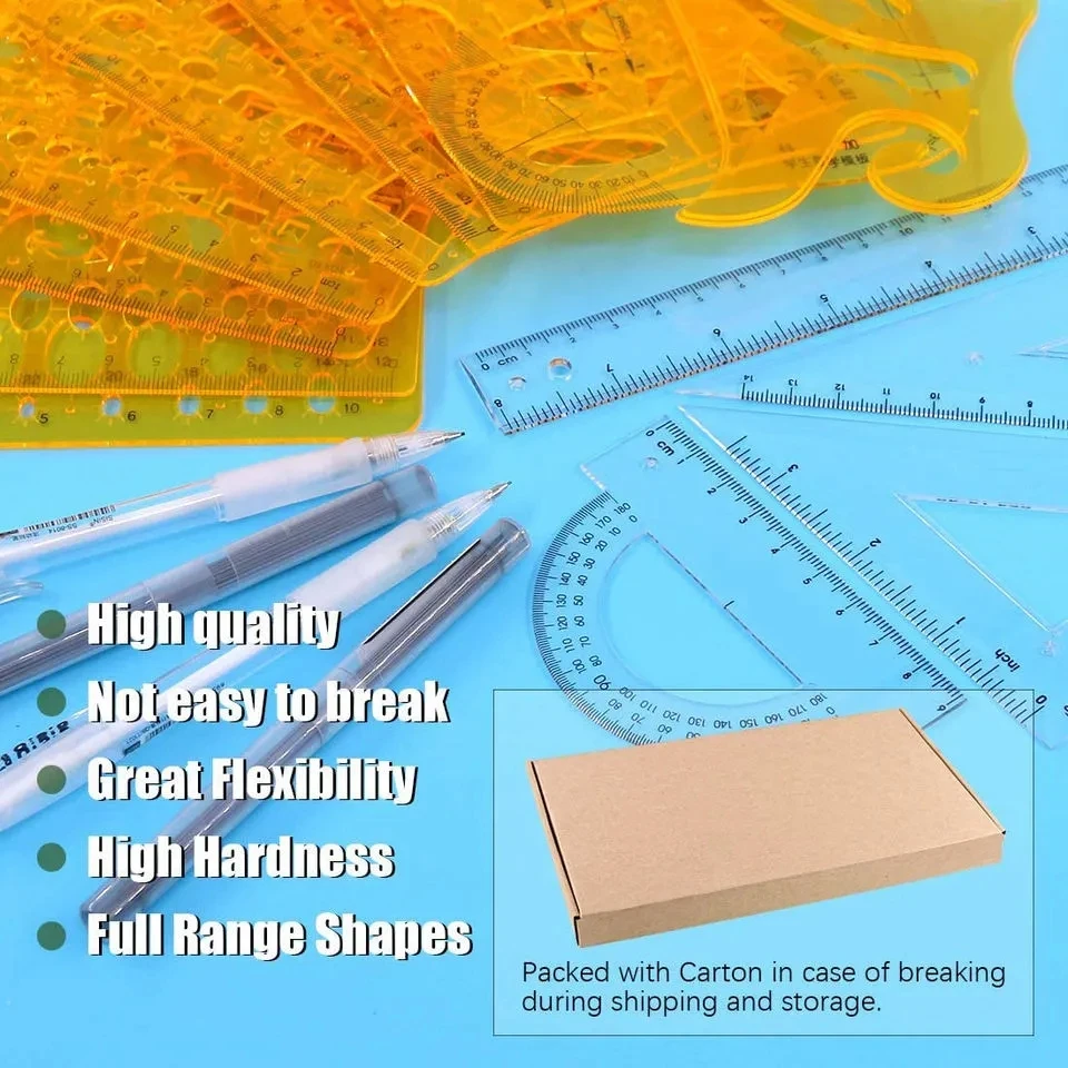 New Design Drawing Template Ruler Student Geometric Function Ruler ...
