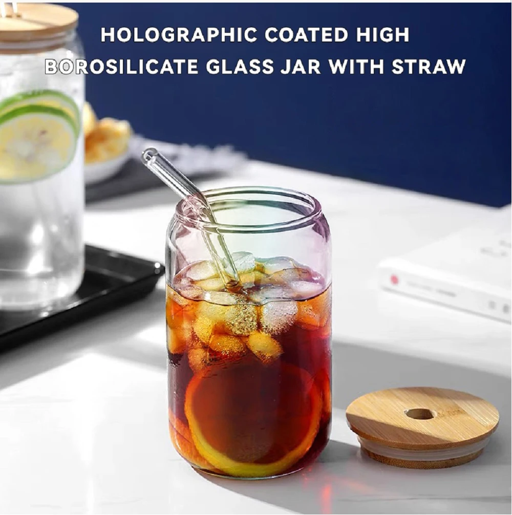 Round Large Storage Glass Storage Tank Dry Fruit Food Bottle Seal Bamboo Cover Custom L High ...