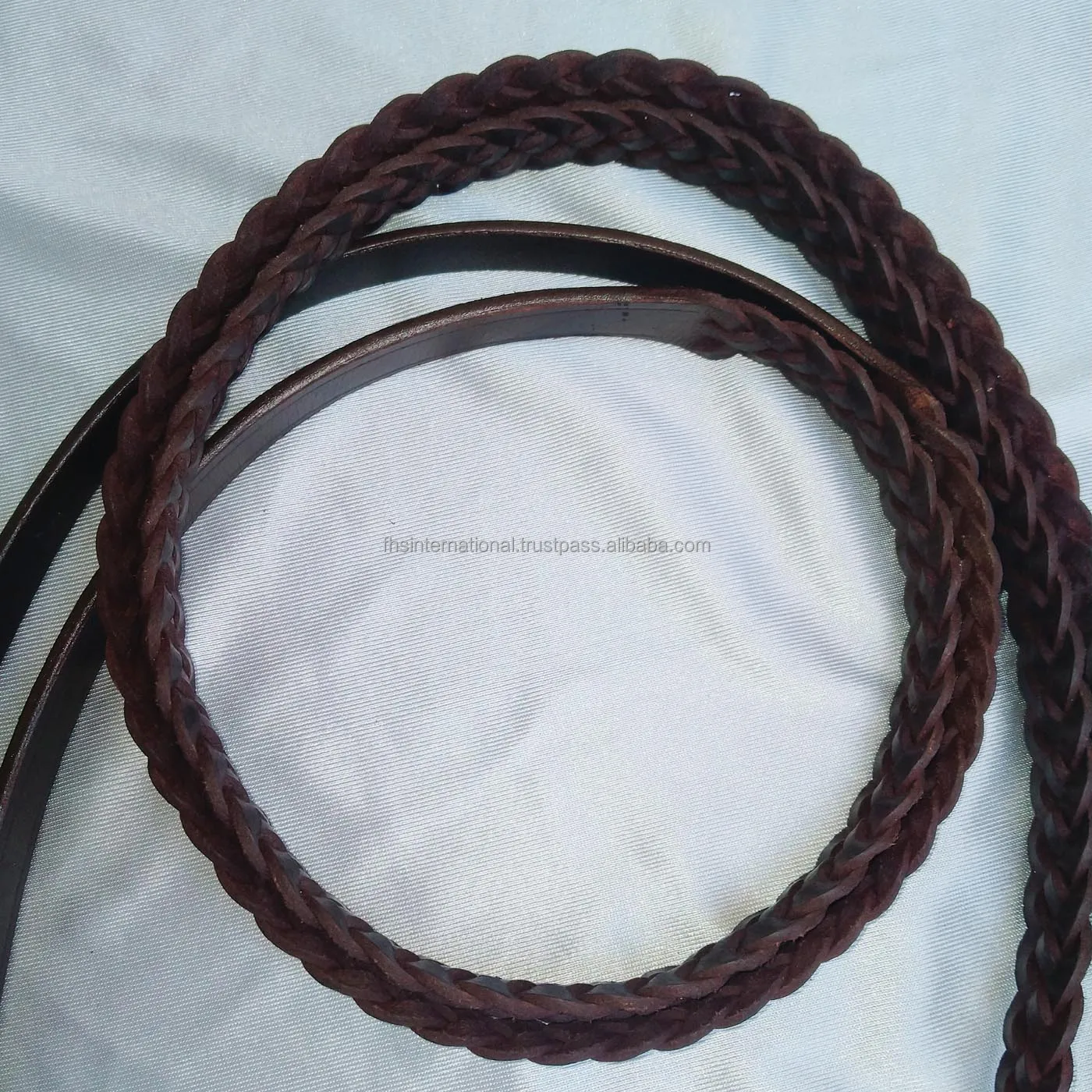 Top Quality Braided Leather Horse Riding Reins by FHS