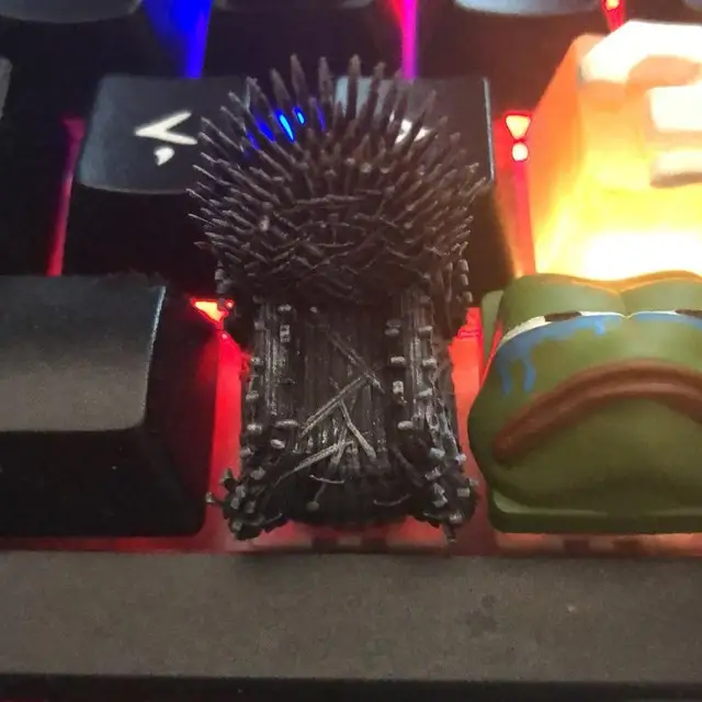 Handmade Painted 3D Print Iron Throne Keycaps for Mechanical Keyboards ...