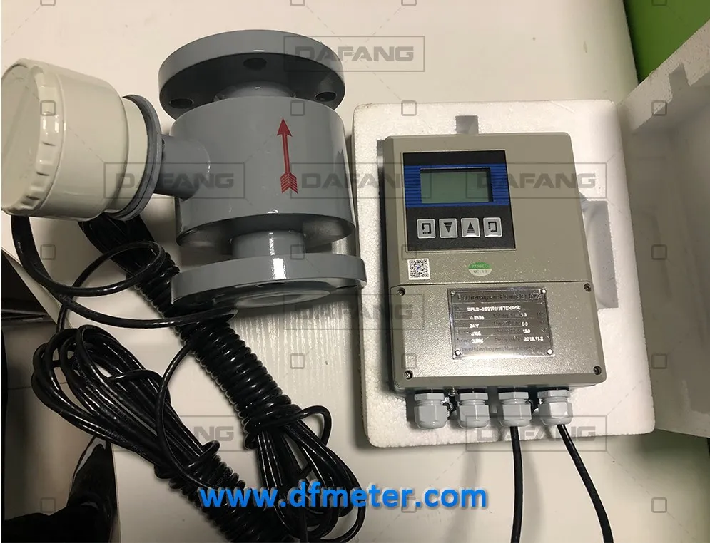 220v Rs485 4-20ma Output Digital Dn80 Electromagnetic Flow Meter Price Water Medidor De Flujo ...