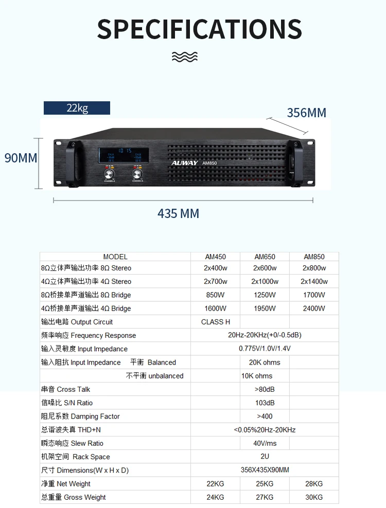 AM450 Class H Audio Module 2 Channel Power Amplifier Professional ...