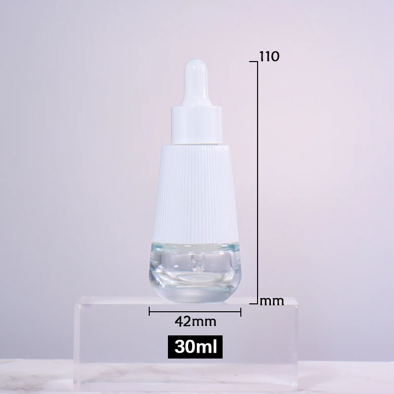 Customizable Transparent Empty Glass Dropper Bottle with Plastic ...