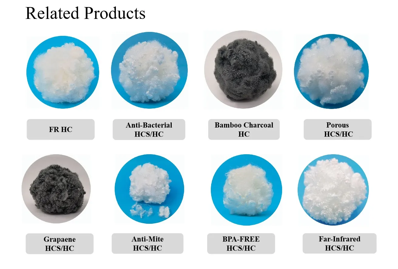 Graphene 3D 32MM HCS Polyester Fiber for Filling - Anti-bacterial