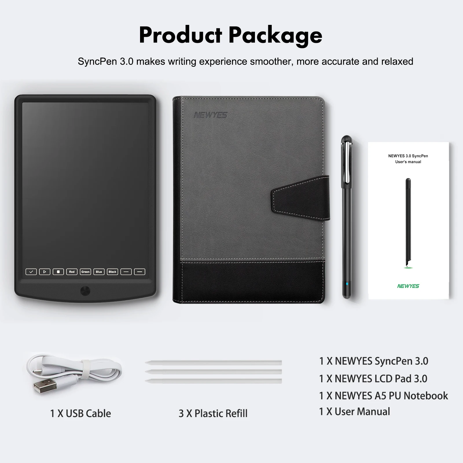 Newyes Digital Handwriting Note Book Sync Pen Diary Smart Writing Set ...
