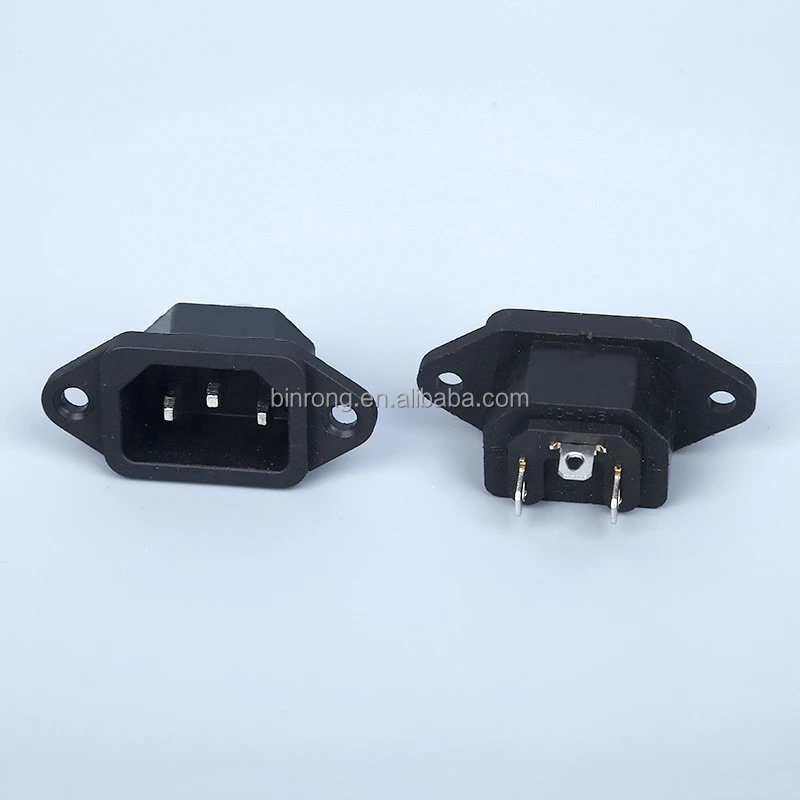 IEC 320 C14 Panel Mount Adapter Connector Socket - Universal Power Plug ...