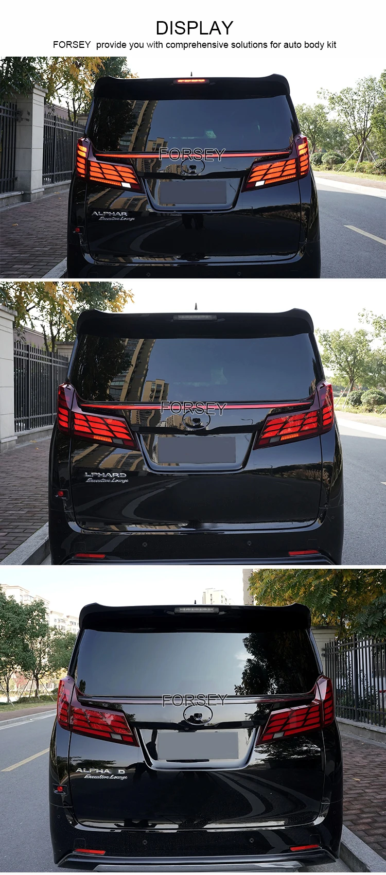 Car Modified Upgrade Led Tail Lights Rear Lamp For Toyota Alphard ...