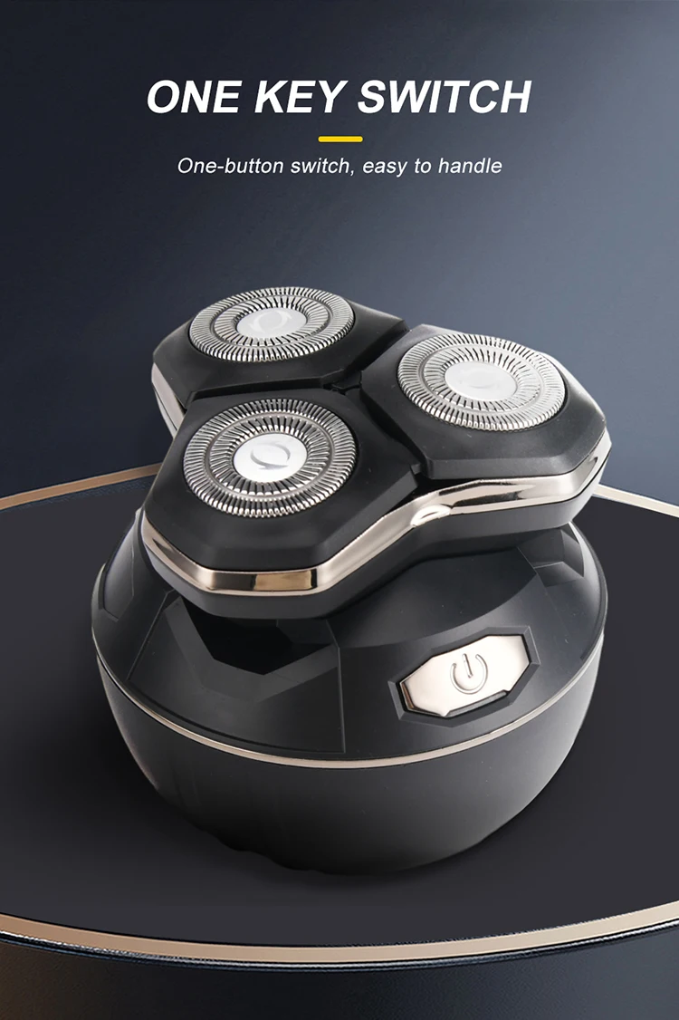 Pritech 3 Floating Heads Electric Shaving Machine Rechargeable Beard ...