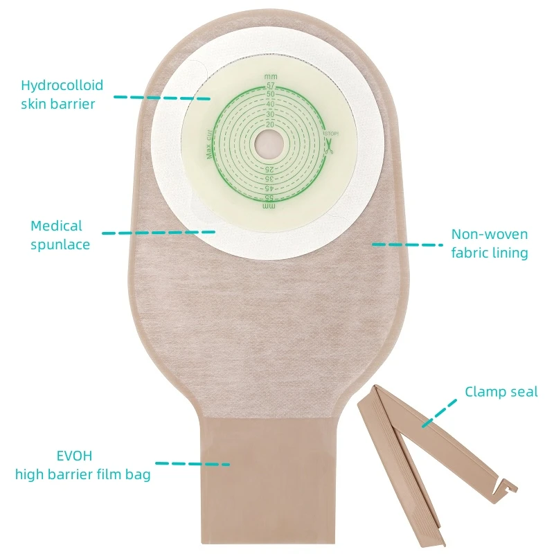 One Piece Disposable Colostomy Bag Factory Direct Supply Ostomy Pouch ...