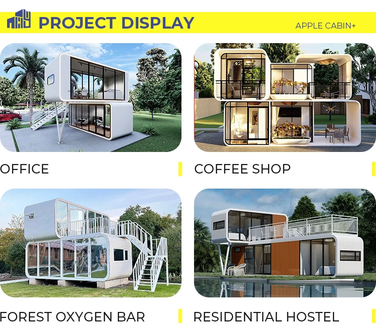 Modern Capsule Apple Cabin Luxury Prefab House 20ft 40ft Modular apple ...
