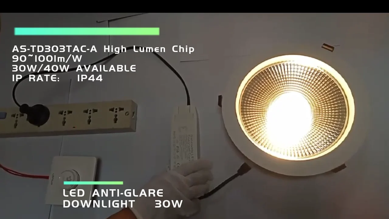 Saa Approval Ip44 Ugr 19 Recessed 30w 40w C.c.t Switchable Tri-colors ...