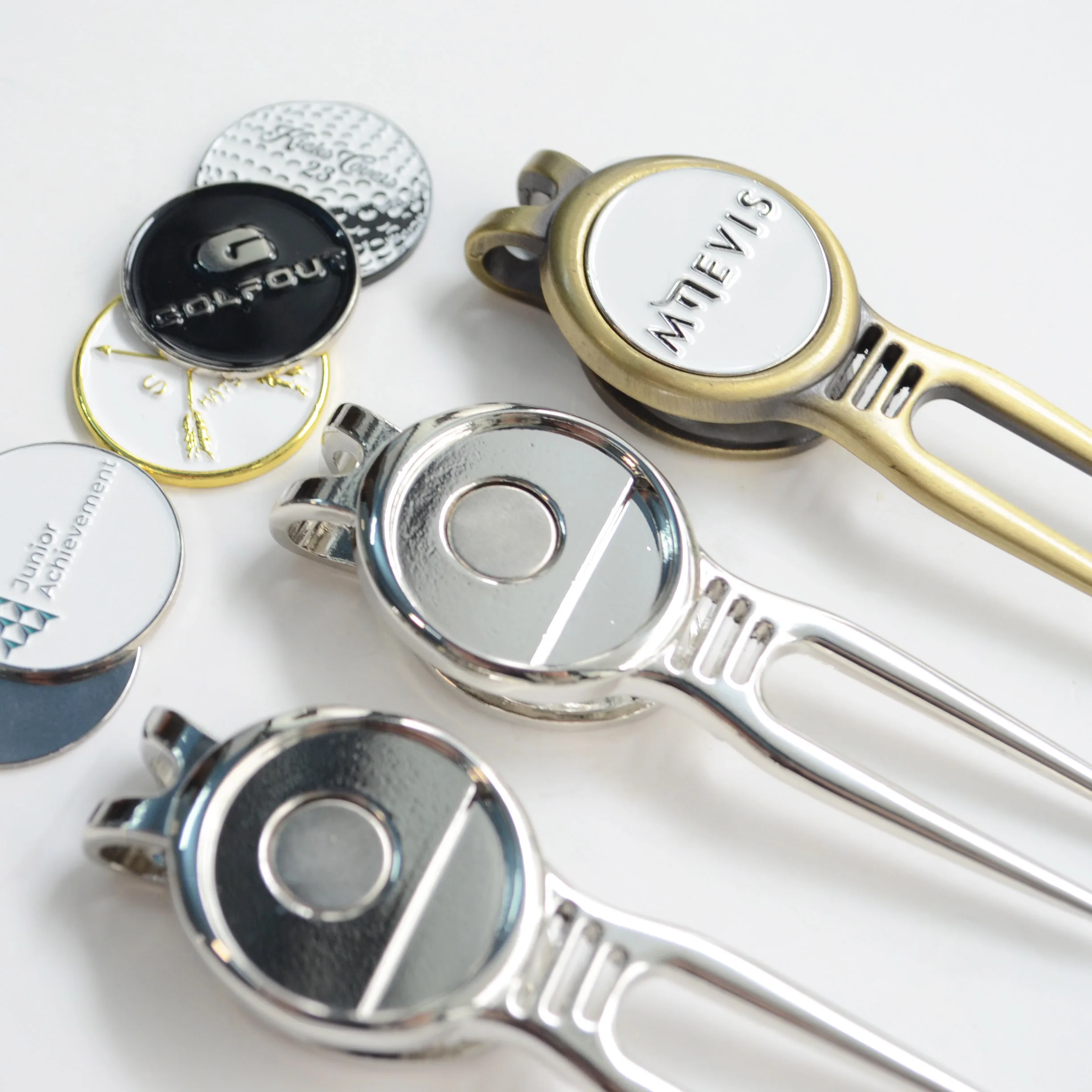 Matt Black Metal Custom Golf Ball Marker Magnetic Golf Ball Marker ...