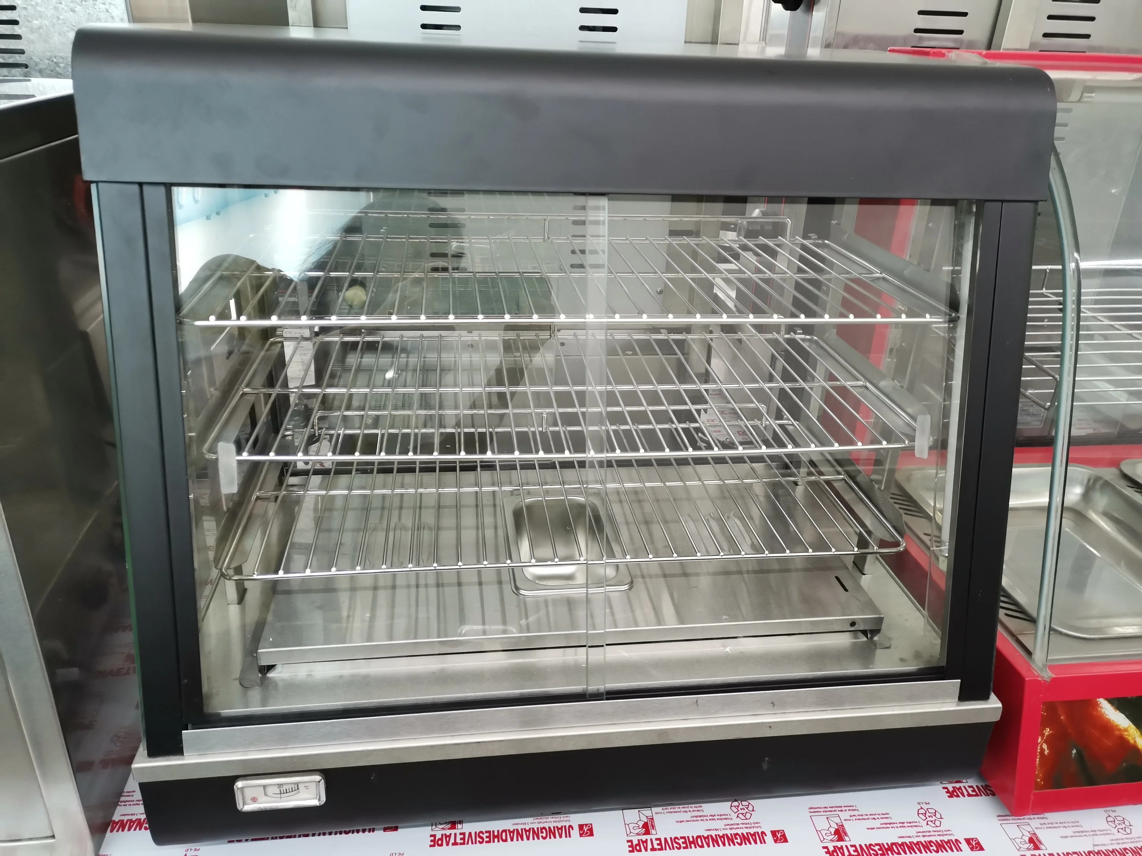 Cosbao Glass Warming Showcase - Perfect for Outdoor Food Kiosks