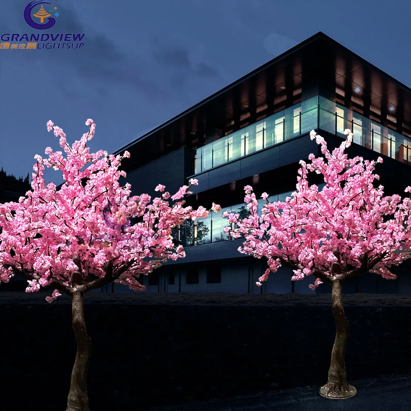 Customized Outdoor Decoration Led Cherry Blossom Trees Artificial ...