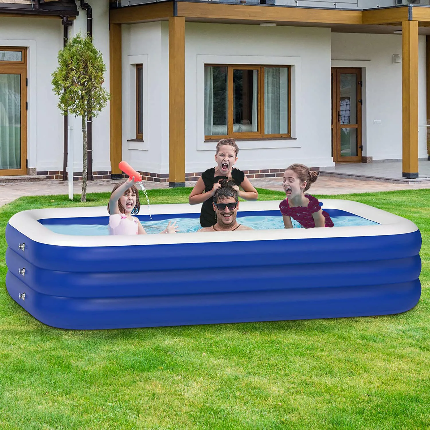 Adult Above-ground Pool Family Backyard Swimming Pool Inflatable Pool ...