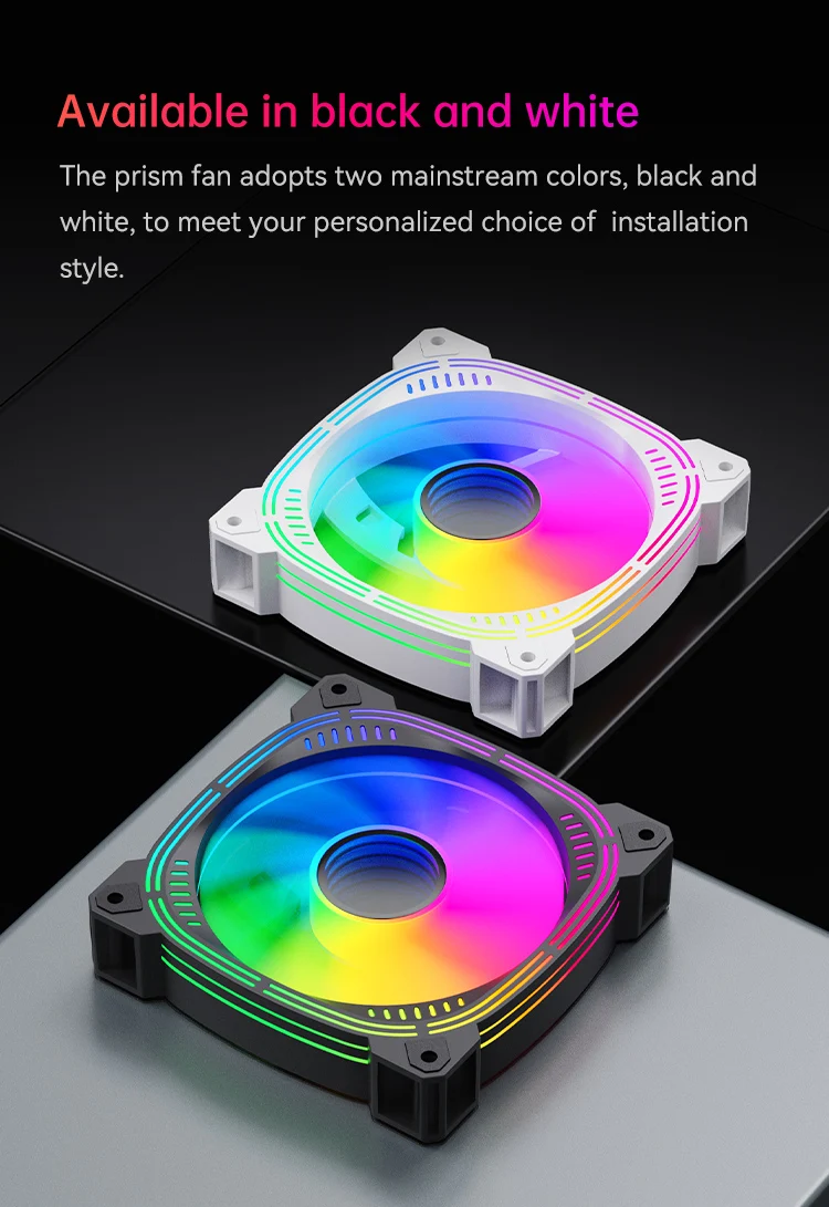 SNOWMAN Custom 120mm Fan Prism Fan ARGB OEM 4-Pin Temperature Control ...