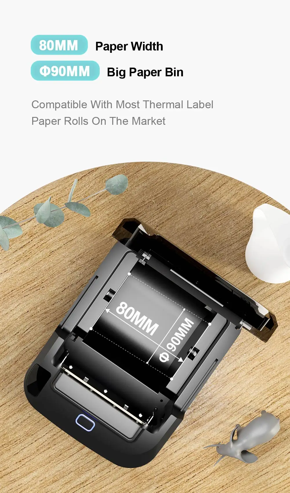 3inch Thermal Label Printer - ZY310 Bluetooth Barcode Printer