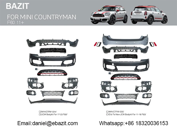 F60 Body Kits JCW Front Bumper for Mini Countryman 2011-2016