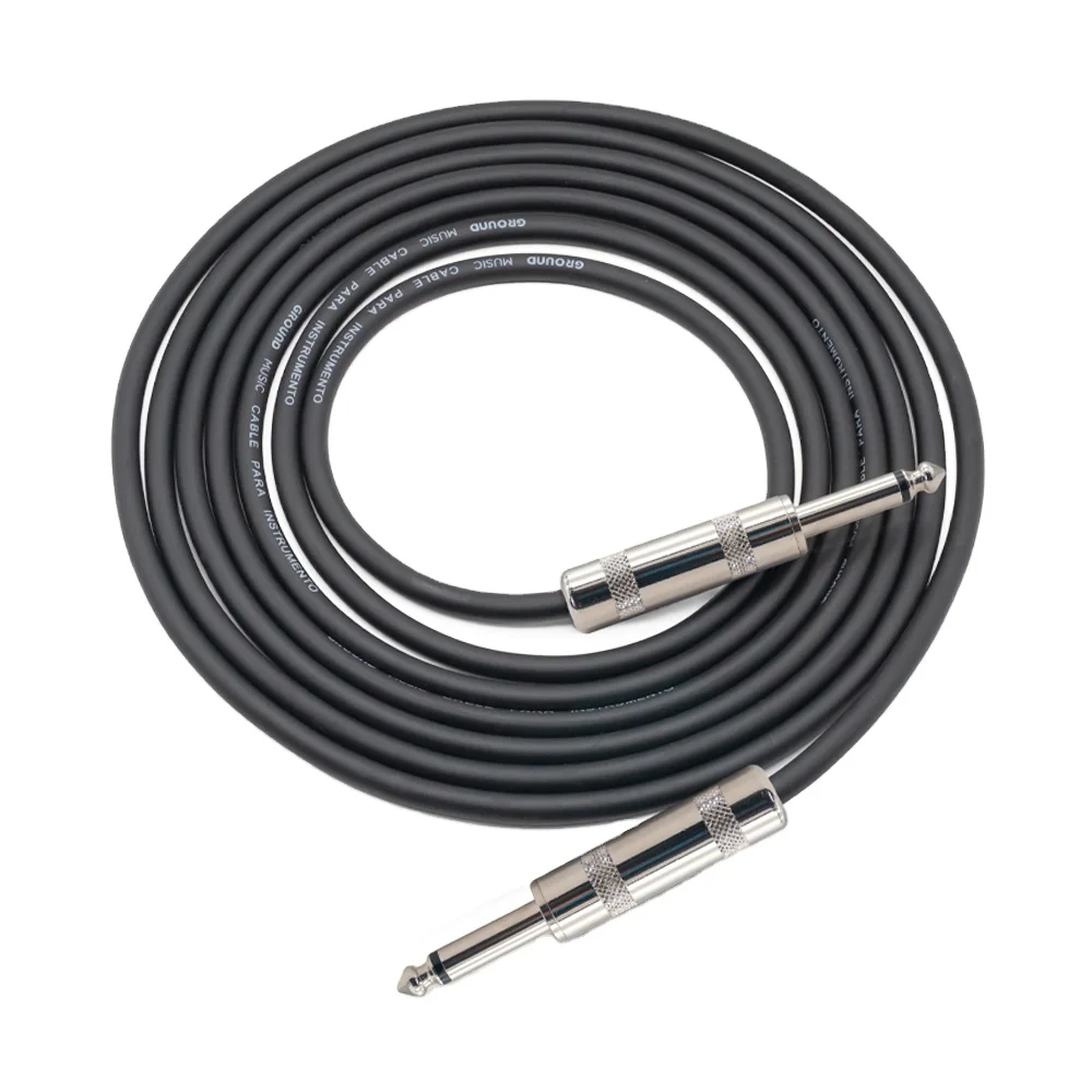 20FT 6.10M Length 24AWG MONO jack plug to 6.3mm Mono jack plug low ...