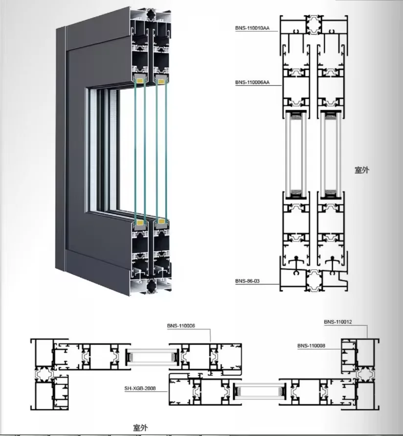 Hurricane Impact windows Aluminium Sliding Window New Design Aluminium ...