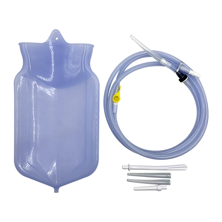 Multiple Design Styles Sealable Silicone Enema Bag Set