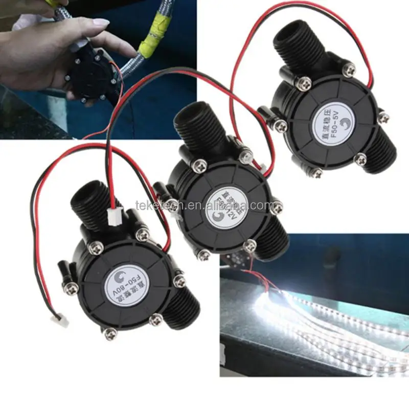 Diy Micro Hydro Generator 80v/12v/5v10w Dc Water Flow Generator Turbine ...