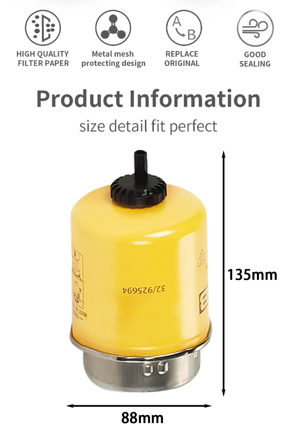 Fuel Water Separation With Hand Pump 32/925694 FS1069 TS3142 BF7956-D ...