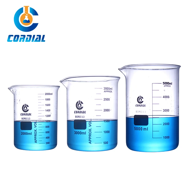 CORDIAL Low Form Beaker Wholesale 500ml Borosilicate Glass
