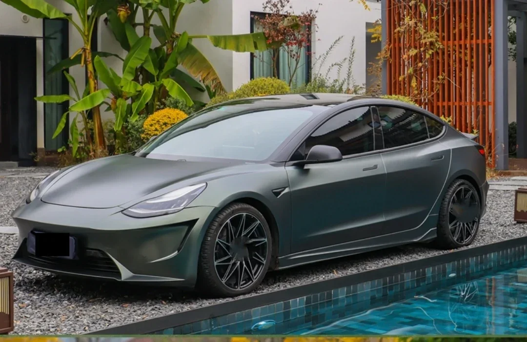 Body Kit Front Rear Bumper Assembly For Tesla Model 3 2018-19 Upgrade ...