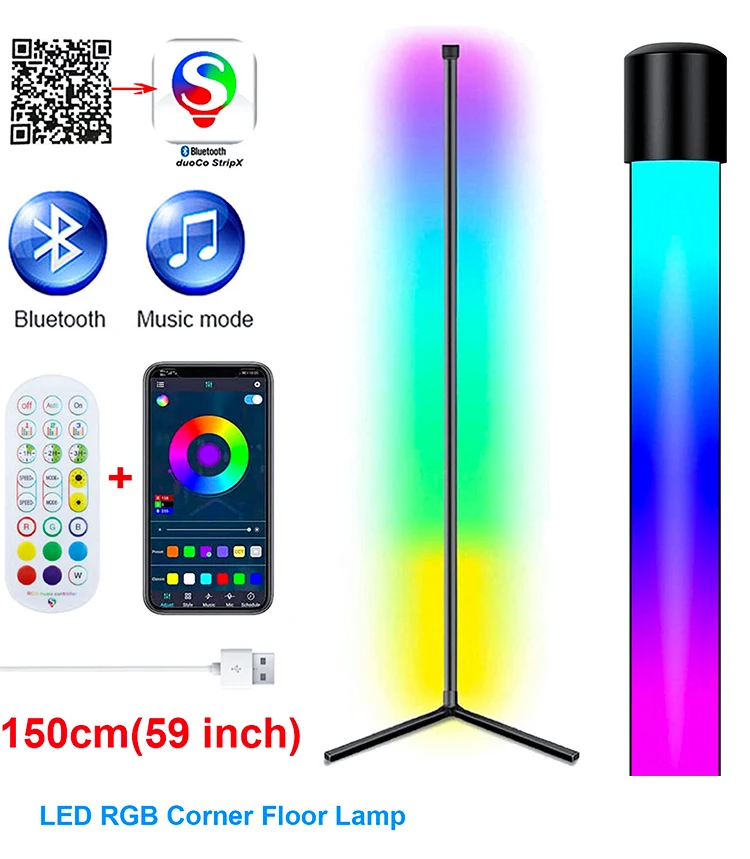 Modern Vertical Color Changing Multicolored Rgb Light Standing Led ...