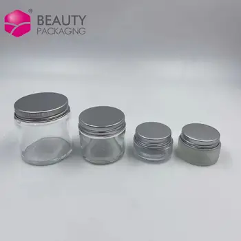Glass Jar With Aluminum Lid 5g 10g 15g 20g 30g 50g 100g Wide Mouth Glass Jar Cosmetic Container ...