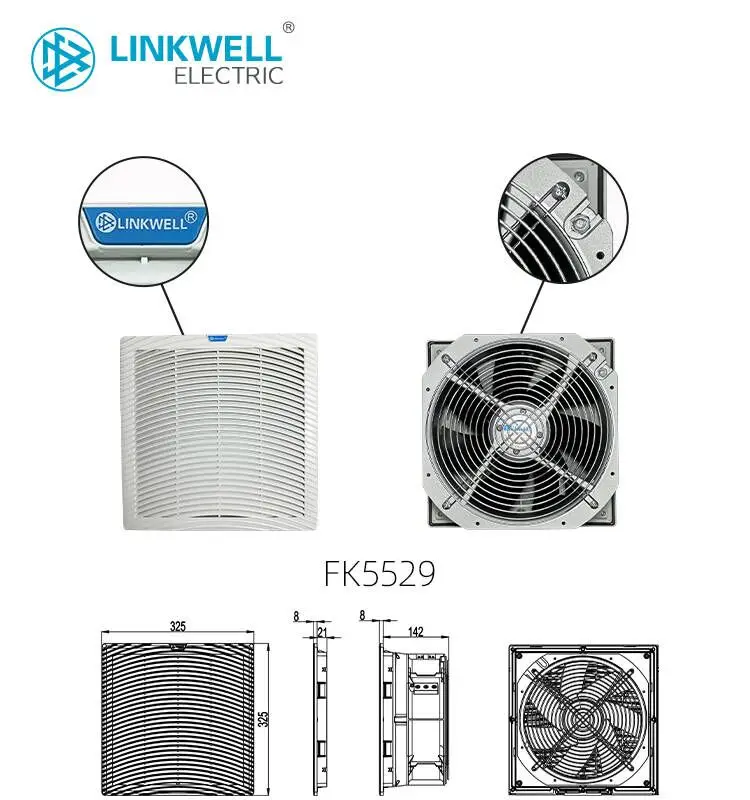 LINKWELL Durable Enclosure Axial Flow Fan Airflow Axial Fan AC 220V ...