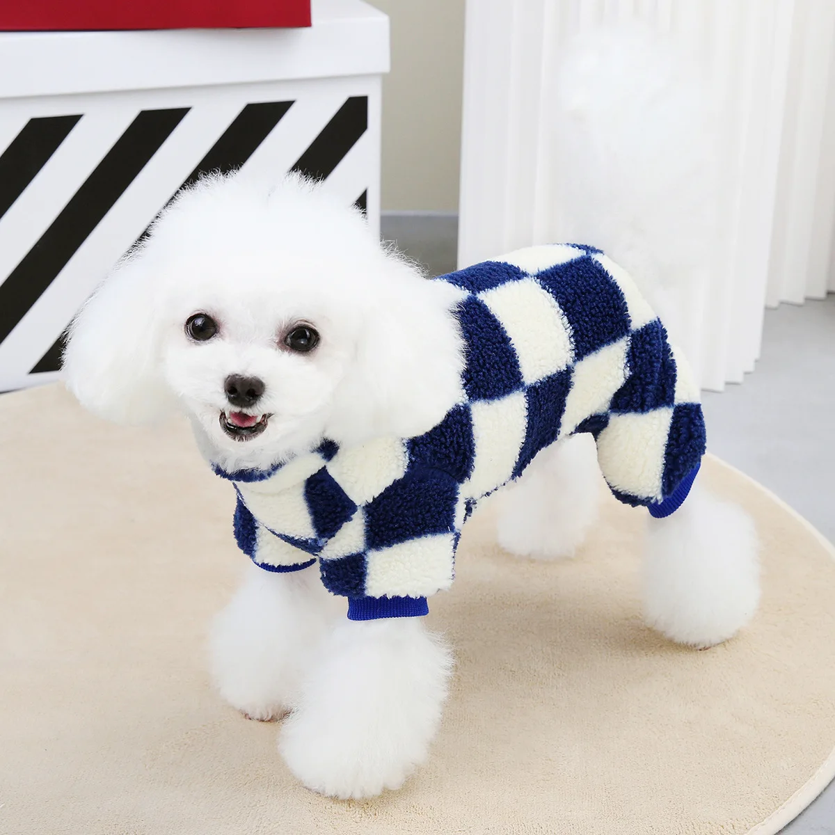 Large Checkered Four Legged 2024 Hot Sale Custom logo Pet Clothes Dog ...