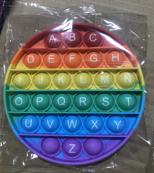 Alphabet Pop Rainbow Fidget Toy - Stress Relief & Fun