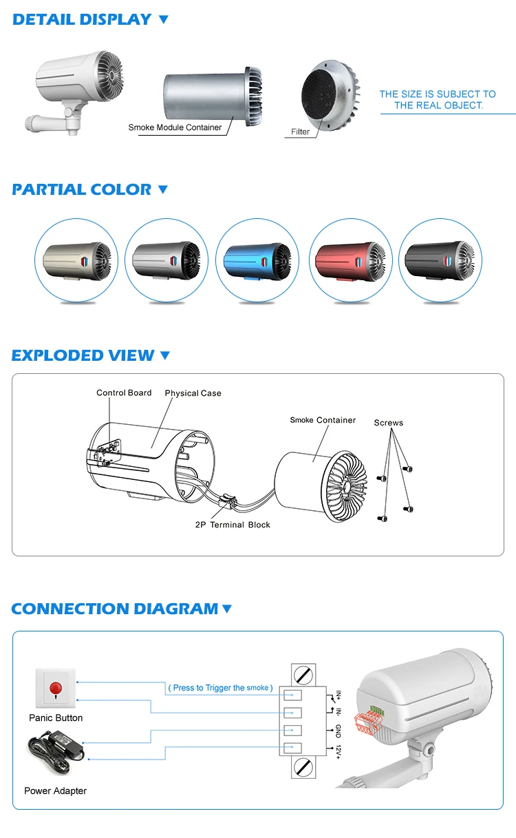 For Store Fog Smoke Machine Security Alarm System - Buy Security Alarm ...