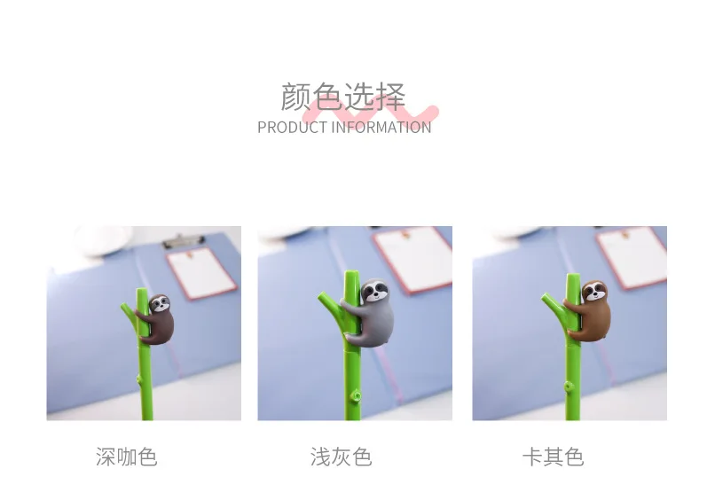 Cartoon Sloth Gel Pen Kawaii Stationery Gel Pens School Black Gel Pens ...