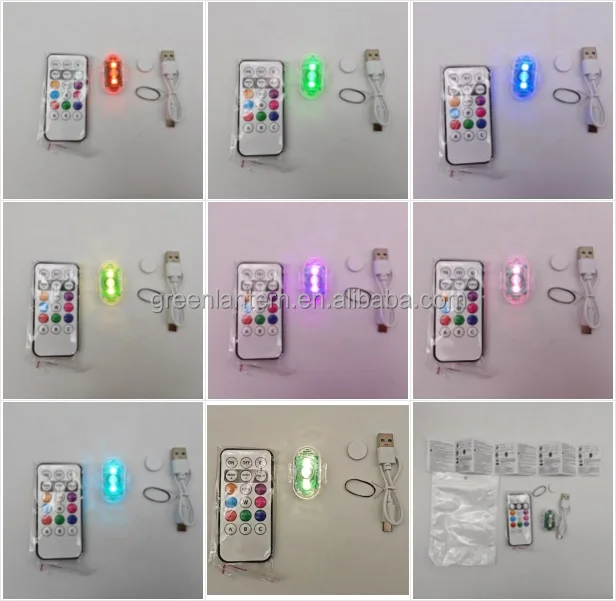 Mini RGB Color Changing LED Strobe Light Flashing Warning Rechargeable ...
