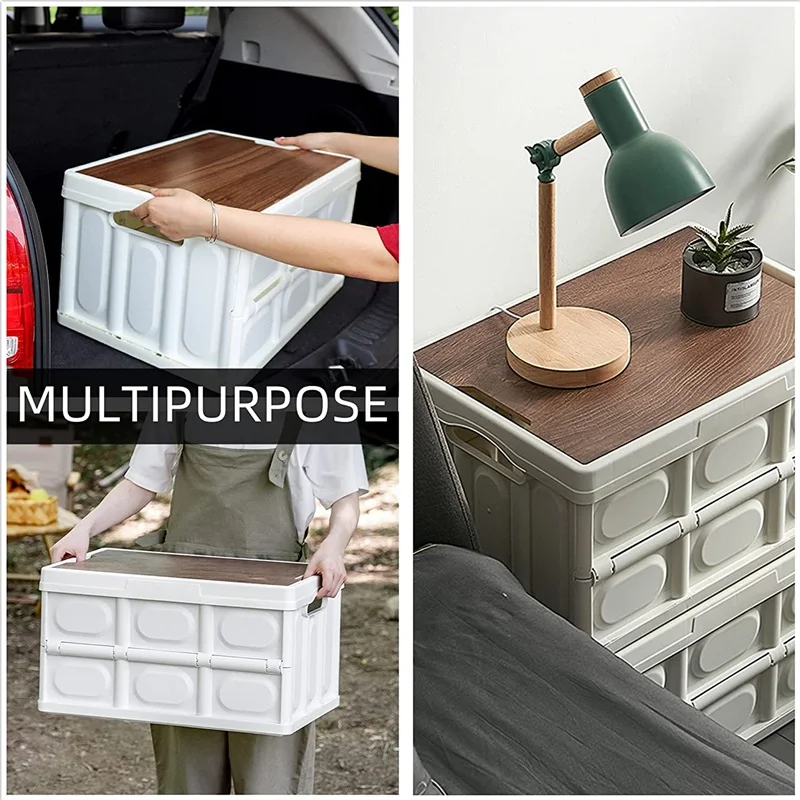 Transparent Double Open Plastic Collapsible Storage Box Camping Box ...