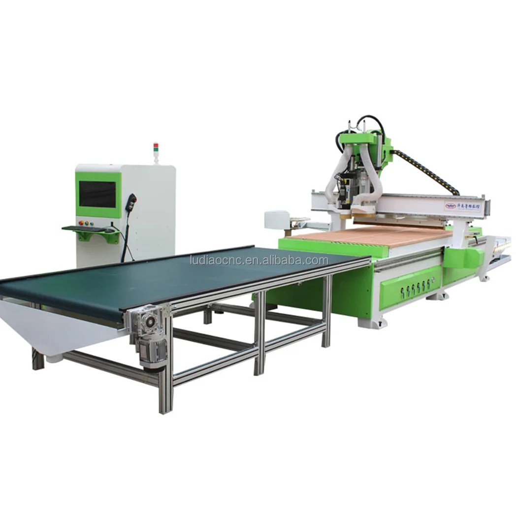 Ludiao Superstar Loading And Unloading Furniture Plate Produce Line 1325 Atc Cnc Router Machine ...
