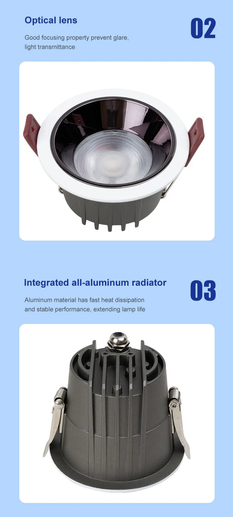 High Quality Ip65 Waterproof Aluminum Commercial Lighting Embedded ...