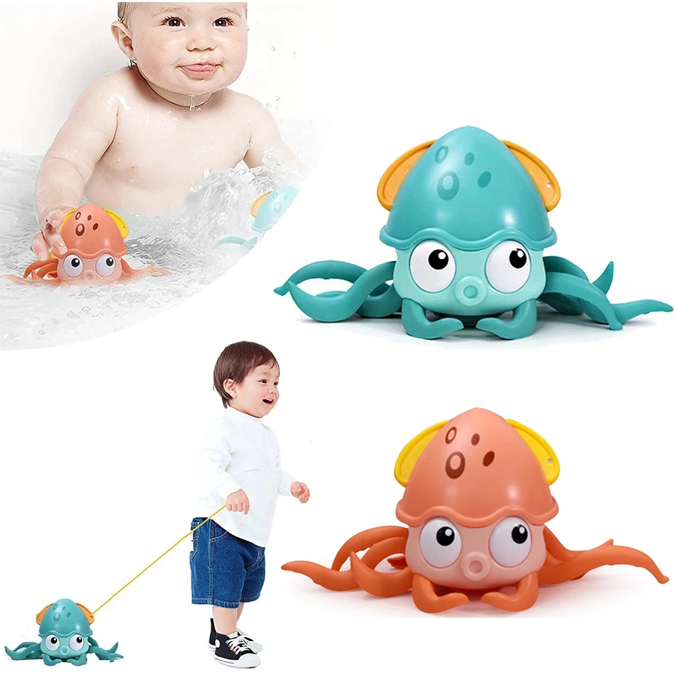 Bath Toys Wind-up Octopus - Fun Pull and Walk Function