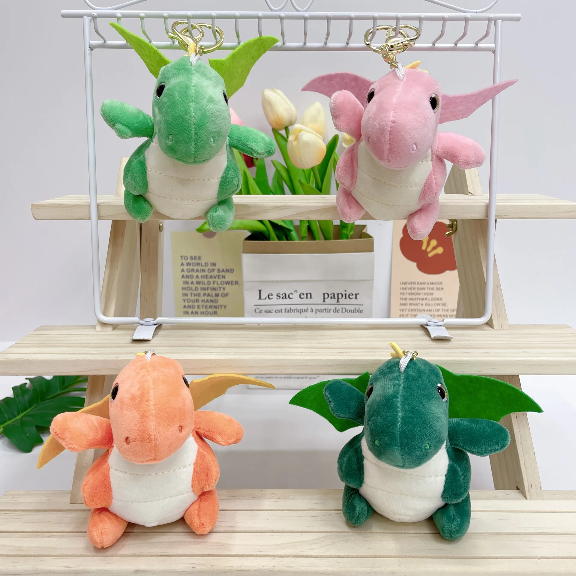 Plush Dinosaur Keychain Doll Pendant Grab Machine Doll Wholesale Cute ...