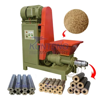 Biomass Firewood Round Wood Sawdust Briquette Making Machinery Extruder ...