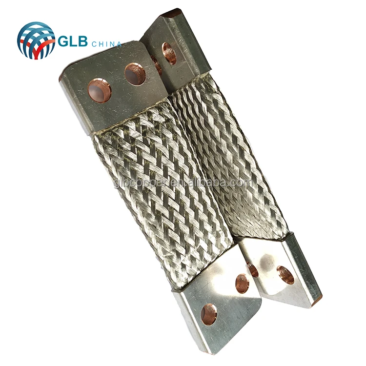 Double Hole Flexible Copper Braid Earth Bond Tinned Braided Copper ...