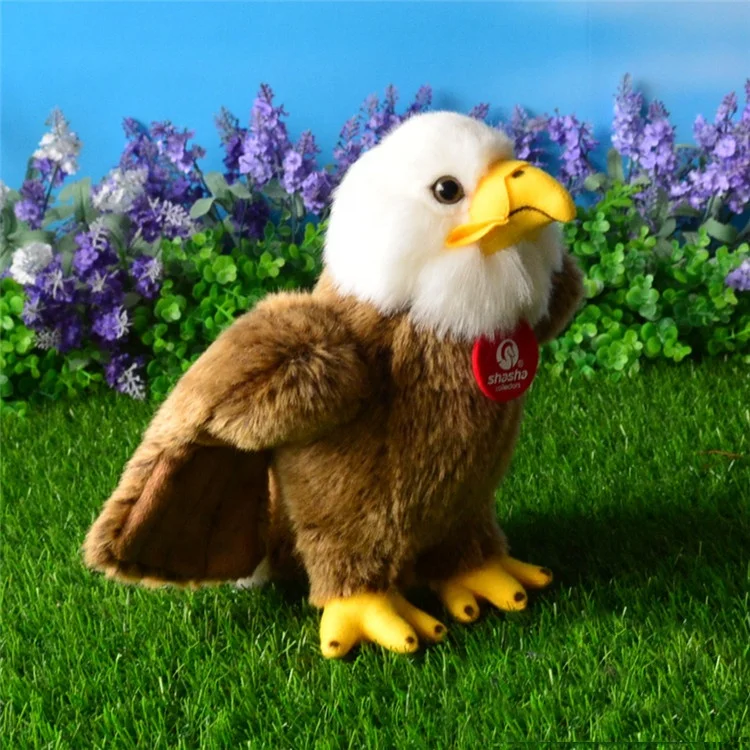 Lifelike Bald Eagle Stuffed Animal Toys American White Eagle Bird Plush ...