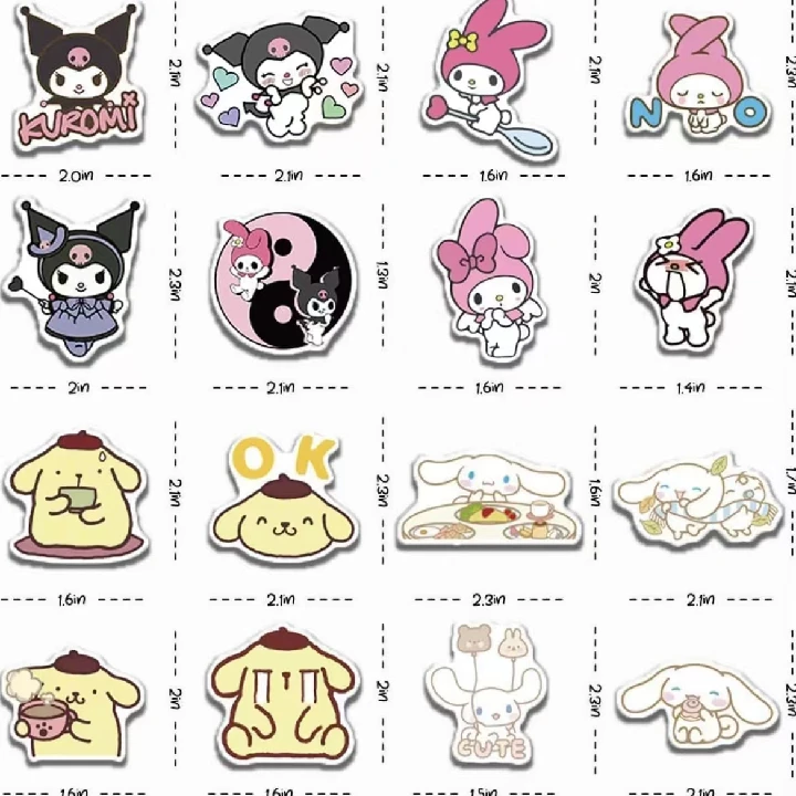 Simple Design Waterproof Adhesive Transparent Kiss Cut Cute Cartoon ...