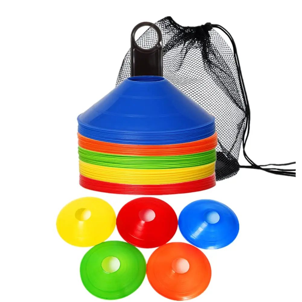 50 Pack Soccer Cones - Durable, Colorful, and Versatile
